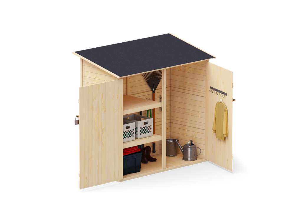 Outdoor gardening tool storage shed | KHOME
